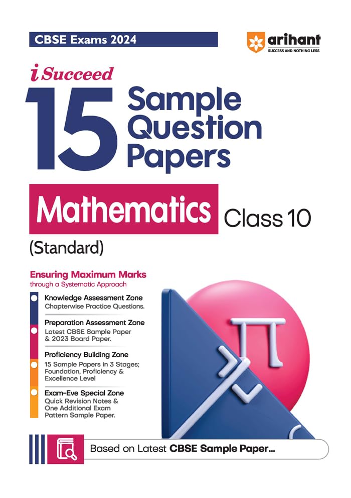 Arihant CBSE Exams 2024 I-Succeed 15 Sample Question Papers Mathematic ...
